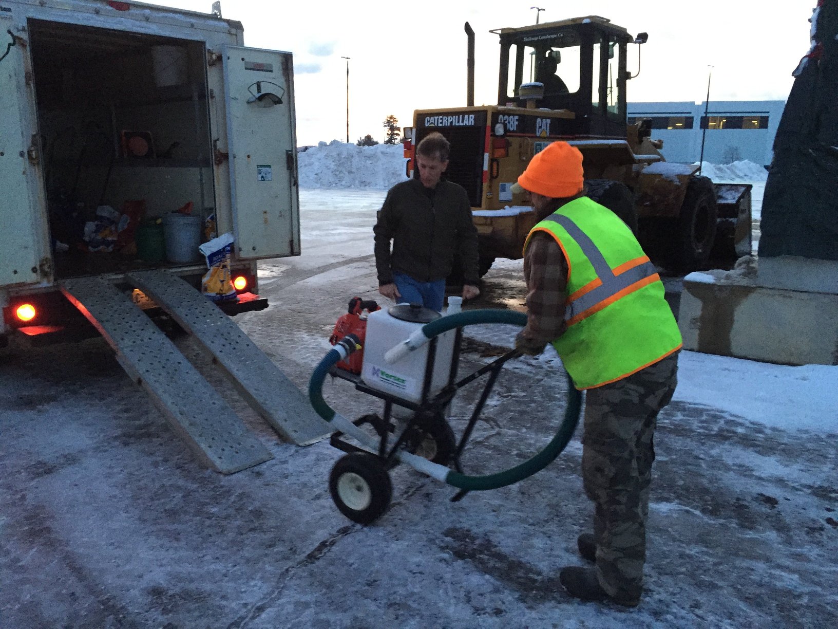 Vortex Air-Driven Granular Spreaders